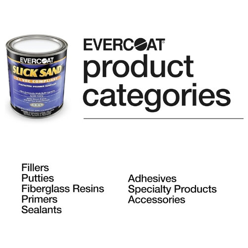 DealerShop - EVERCOAT SLICK SAND 100709 High-Build Polyester Primer Surfacer, Gray, 1 Gallon ...